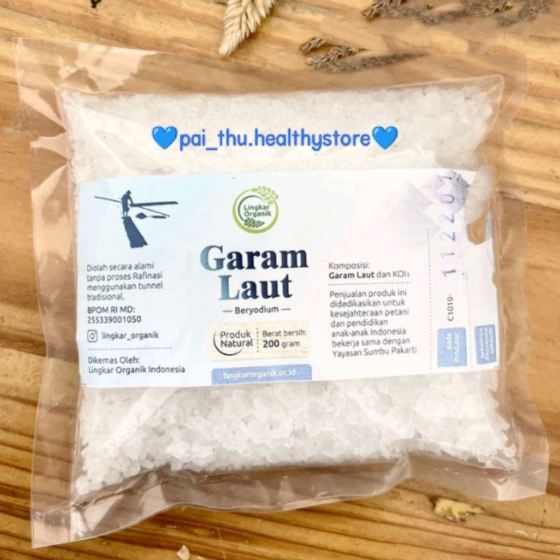 Jual Lingkar Organik Garam Laut Beryodium- Garam Laut Alami - Natural ...