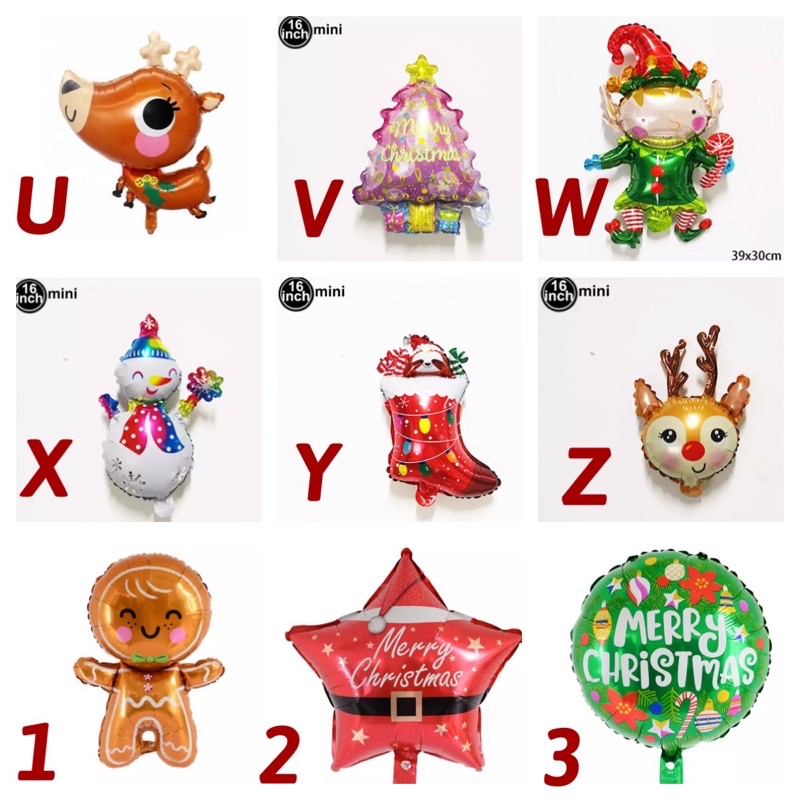 Jual BALON FOIL CHRISTMAS NATAL MINI | Shopee Indonesia