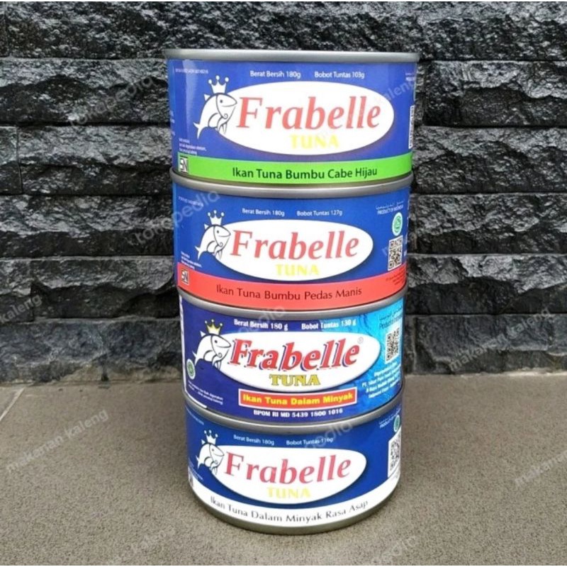 Jual Tuna kaleng chunk frabelle (tuna cabe hijau, tuna asap, pedas ...