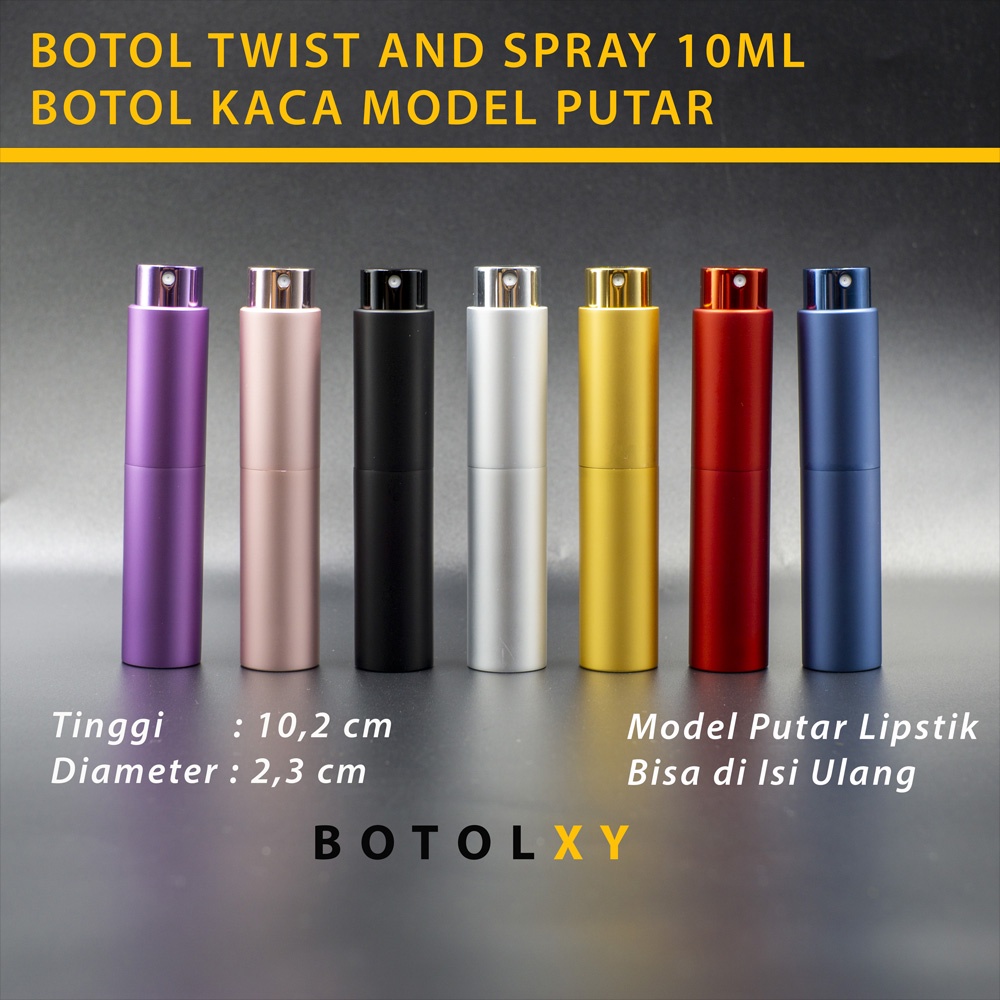 Jual Botol Twist and Spray - Botol Decant Refillable Perfume Pump 10ml ...