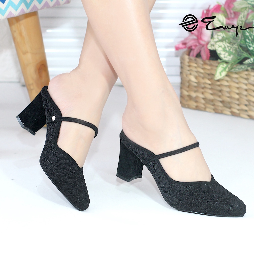 Jual Emye - Sepatu Sandal Heels Tali Pengantin Kondangan Wanita 7cm Hak ...
