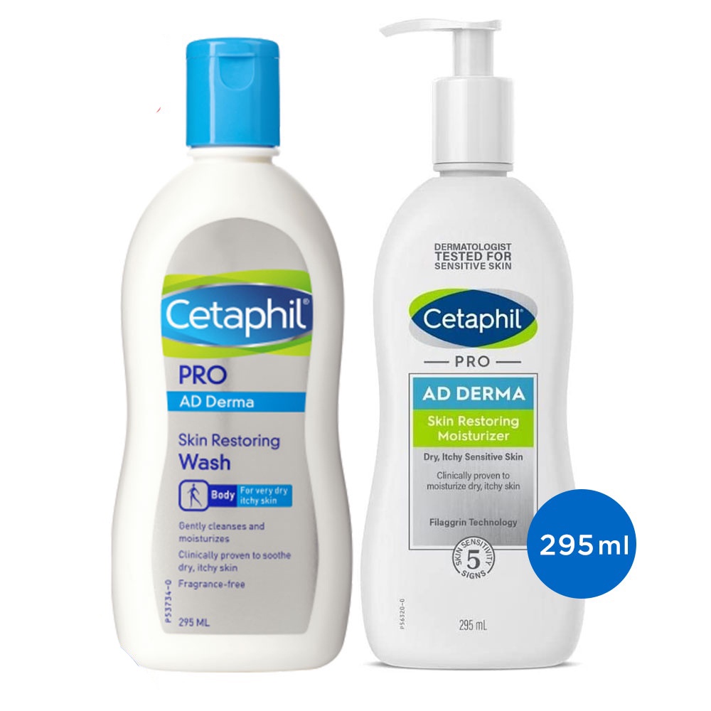 Jual Cetaphil Pro Ad Derma Skin Restoring Wash / Moisturizer | Shopee ...