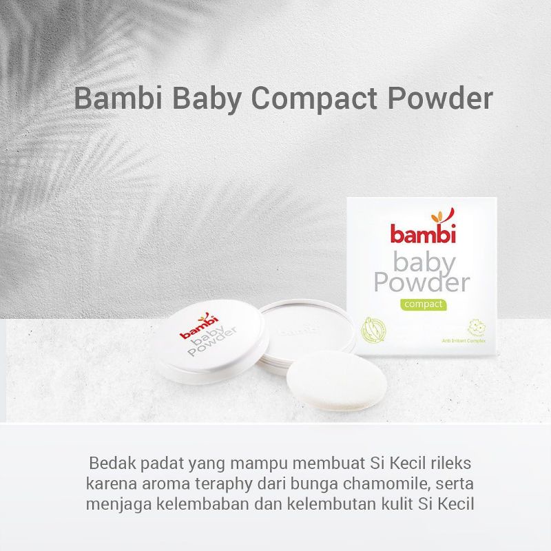 Jual Bambi Baby Compact Powder 40gr | Kulit Normal - Sensitif | Shopee ...