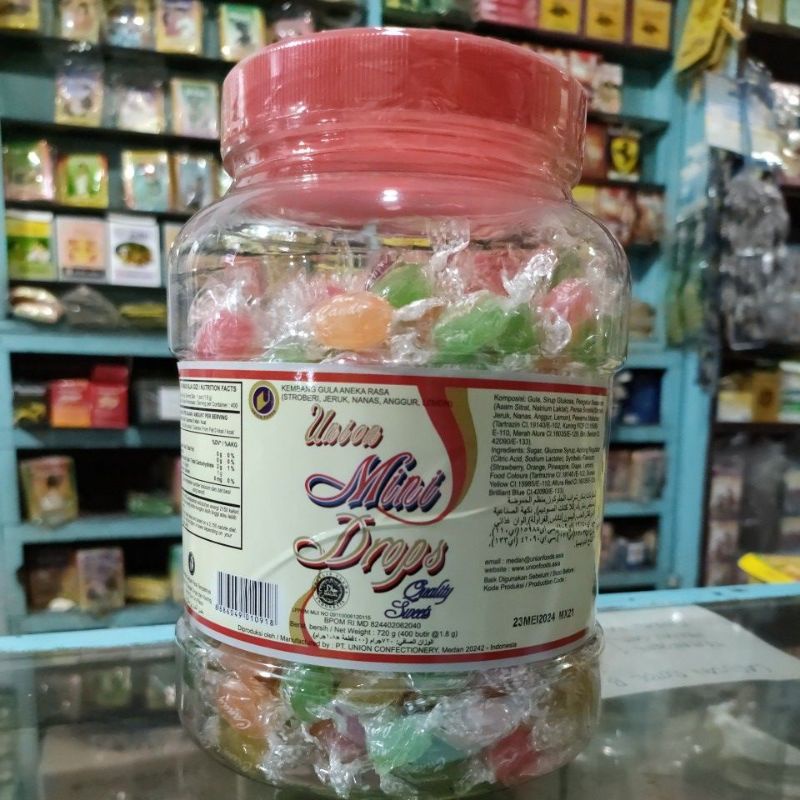 Jual Permen Kemasan Toples Plastik Permen kecil Mini Drops 1 Toples ...