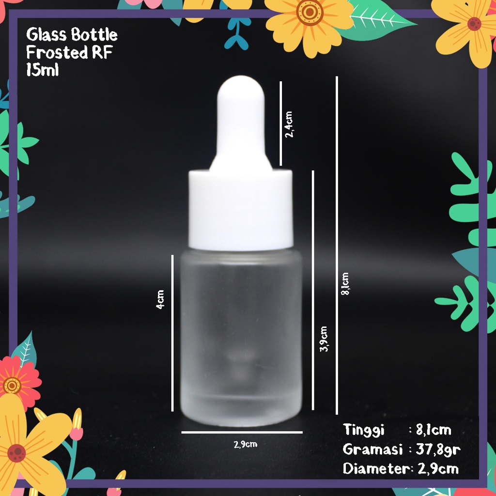 Jual BOTOL PIPET FROSTED RF 15 ML 15ML RING PUTIH KEMASAN SERUM ...