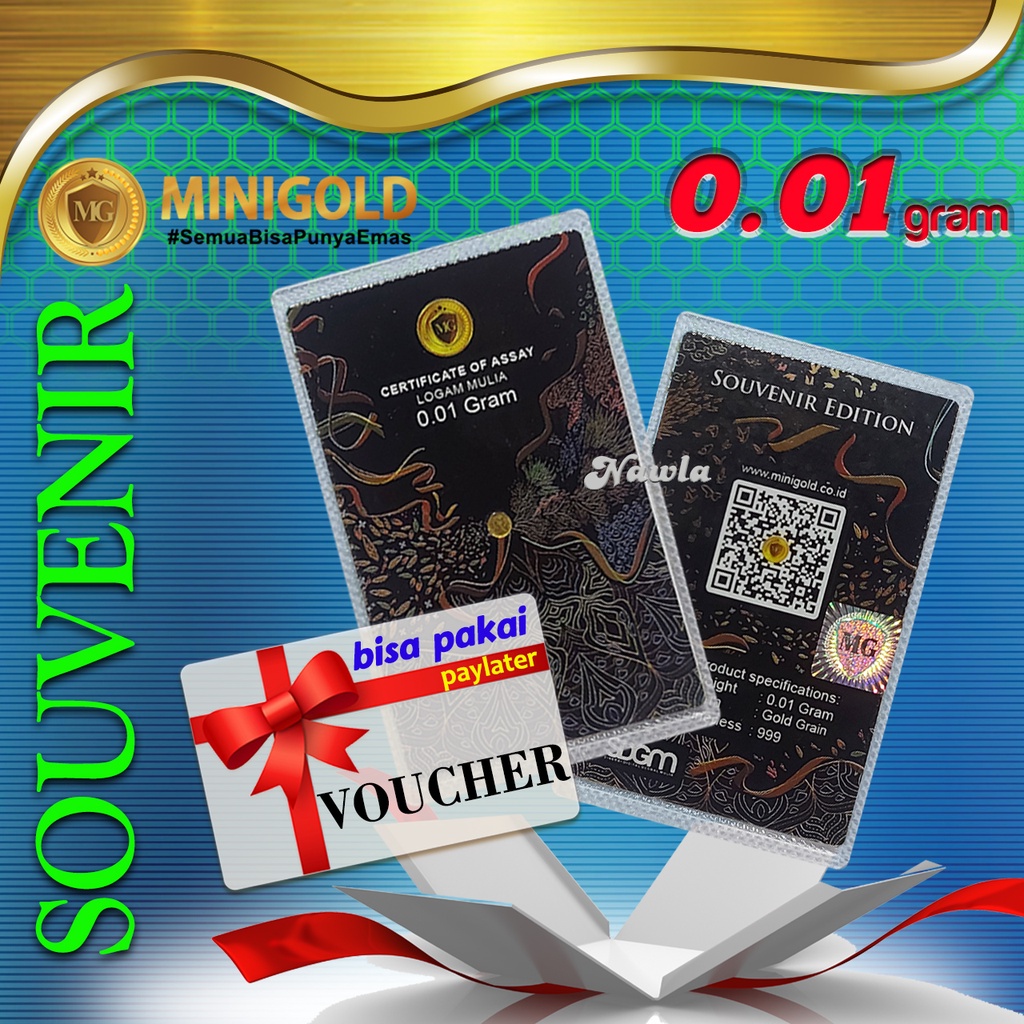 Jual Souvenir Mini Gold 0.01 gr Hadiah Kemasan Kotak | Shopee Indonesia