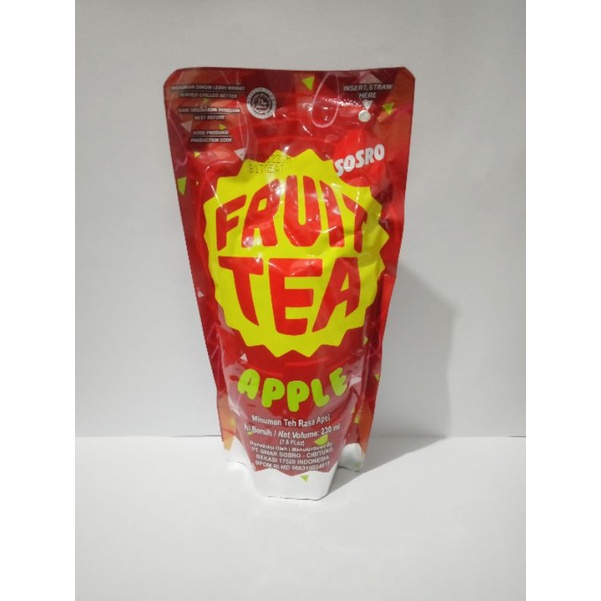 Jual fruit tea sosro 230 ml rasa apel per pouch | Shopee Indonesia