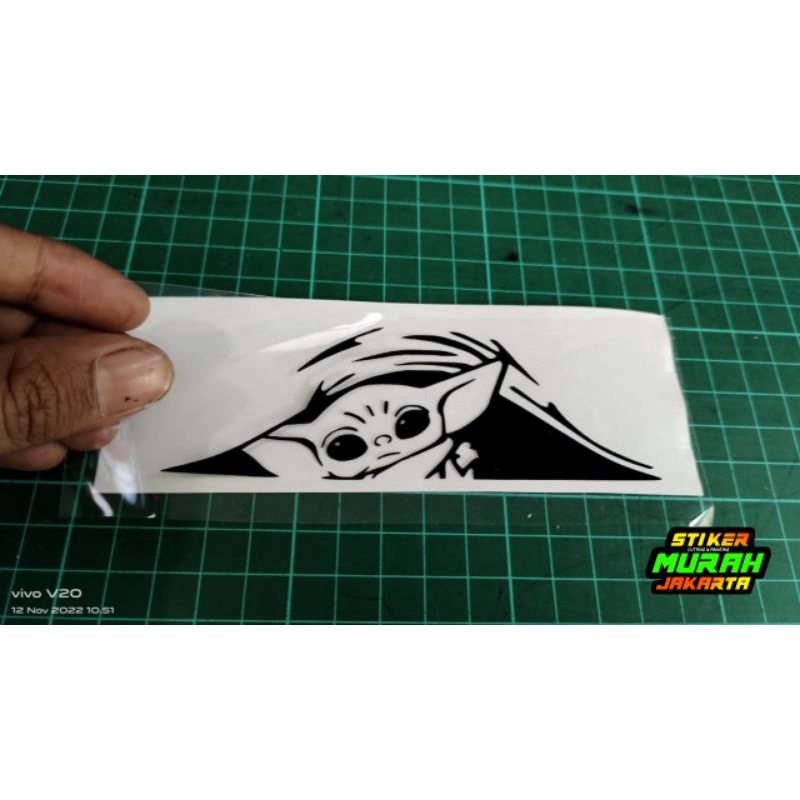 Jual STIKER INTIP BABY YODA STAR WARS STICKER CUTTING TRANSPARAN LOGO ...