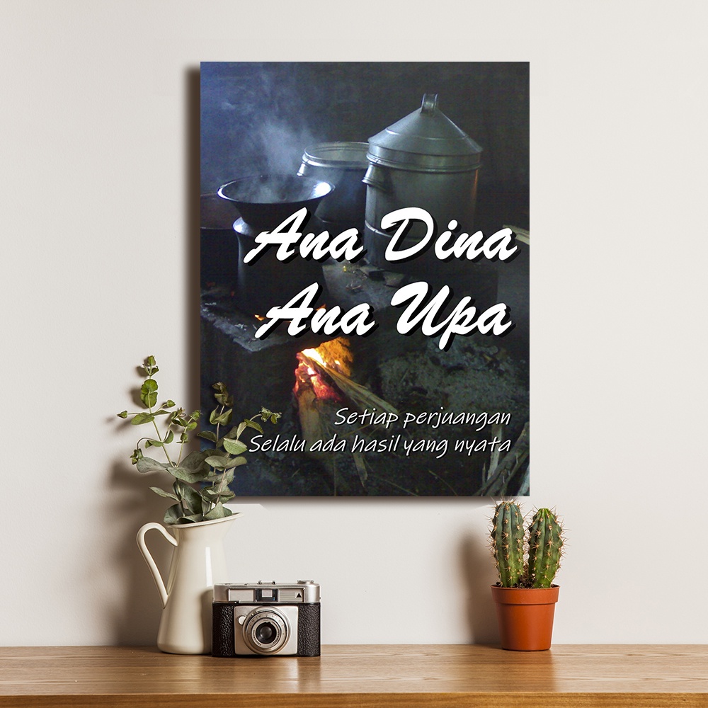 Jual Poster Dekorasi Hiasan Dinding Kayu Quotes Jawa Sing Ana Dina Ana ...
