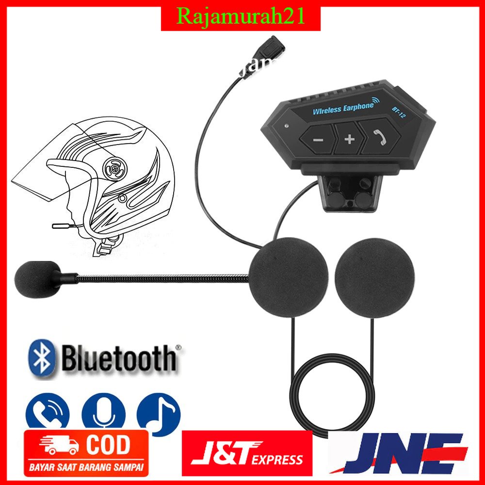 Jual Intercom Headset Bluetooth Helm Motorcycle Wireless Anti ...