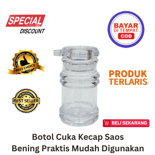 Jual [BISA COD] PROMO Botol Cuka Kecap Saos Bening Praktis Mudah ...