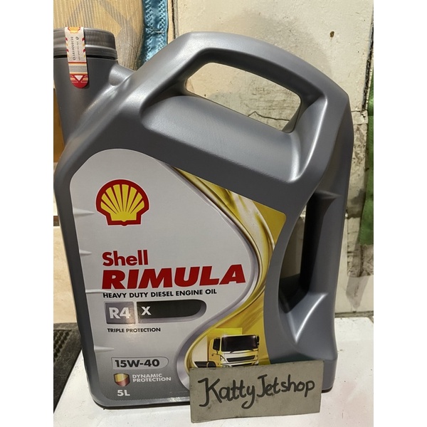 Jual Oli shell rimula 15w40 r4x r4 x 5 liter bisa discan barcode ...