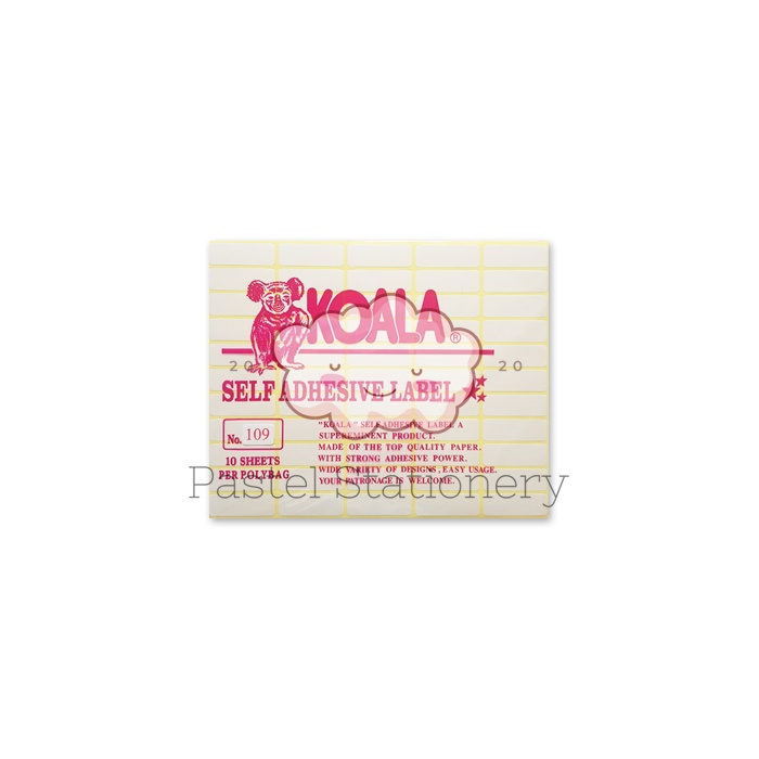 Jual Kertas Stiker Koala Nomor 109 - Label Sticker Paper No 109 Untuk ...
