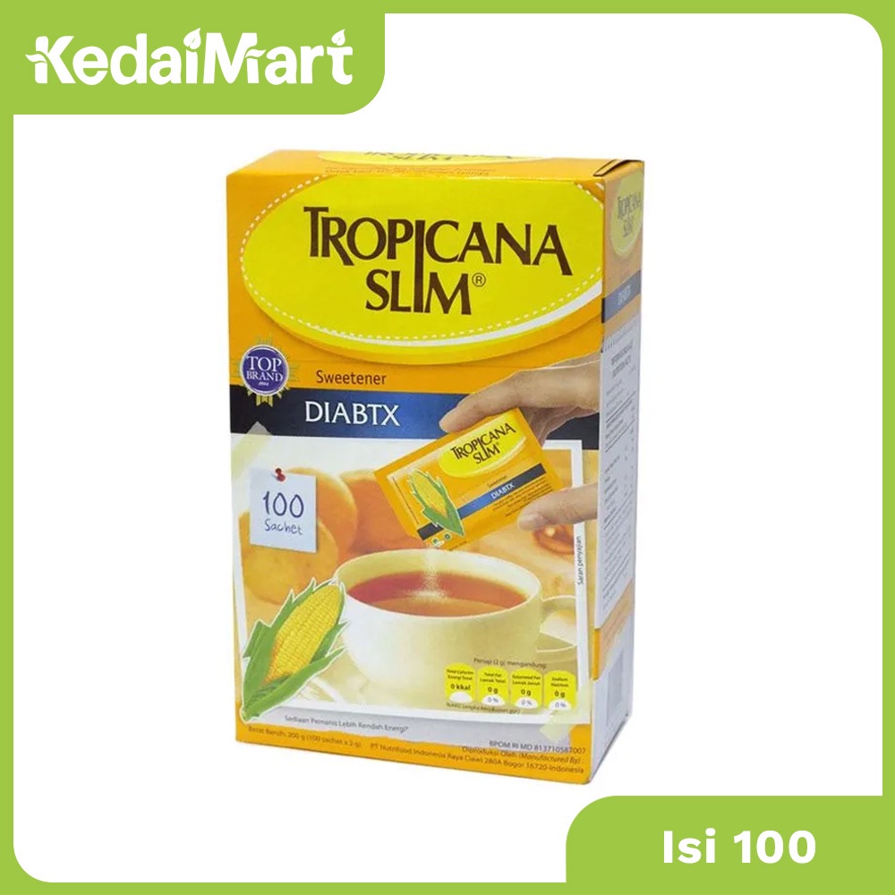 Jual Tropicana Slim Sweetener Classic DIABTX Isi 100 Pcs x 2 Gram ...