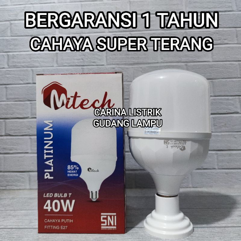 Jual MITECH PLATINUM LAMPU LED T BULB 40W CAPSULE SNI BERGARANSI ...