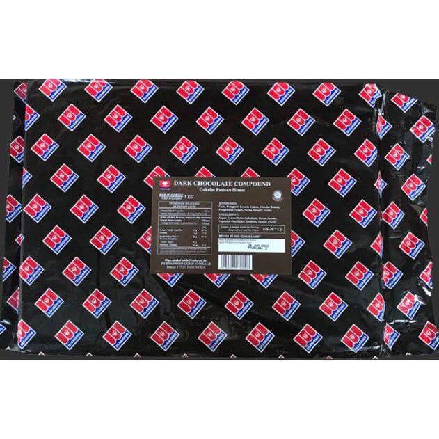 Jual Diamond Dark Chocolate Compound Coklat Blok Diamond 5 KG | Shopee ...