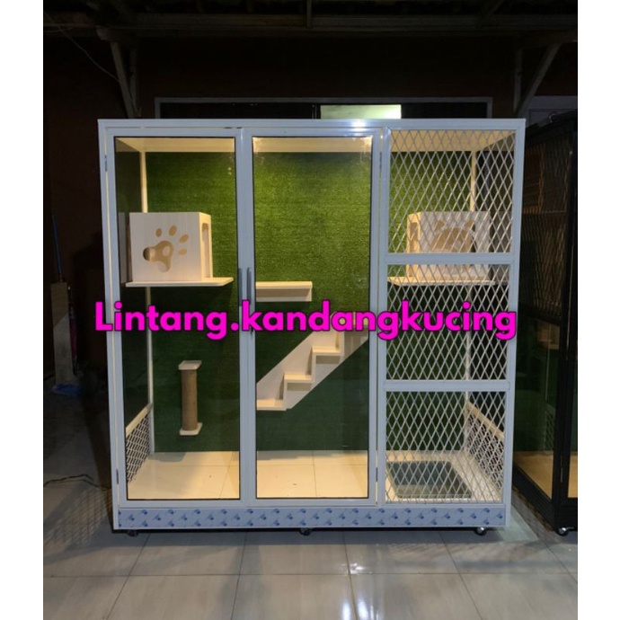 Jual Kandang Kucing Murah Kandang Kucing Aluminium Kaca Minimalis Cat ...