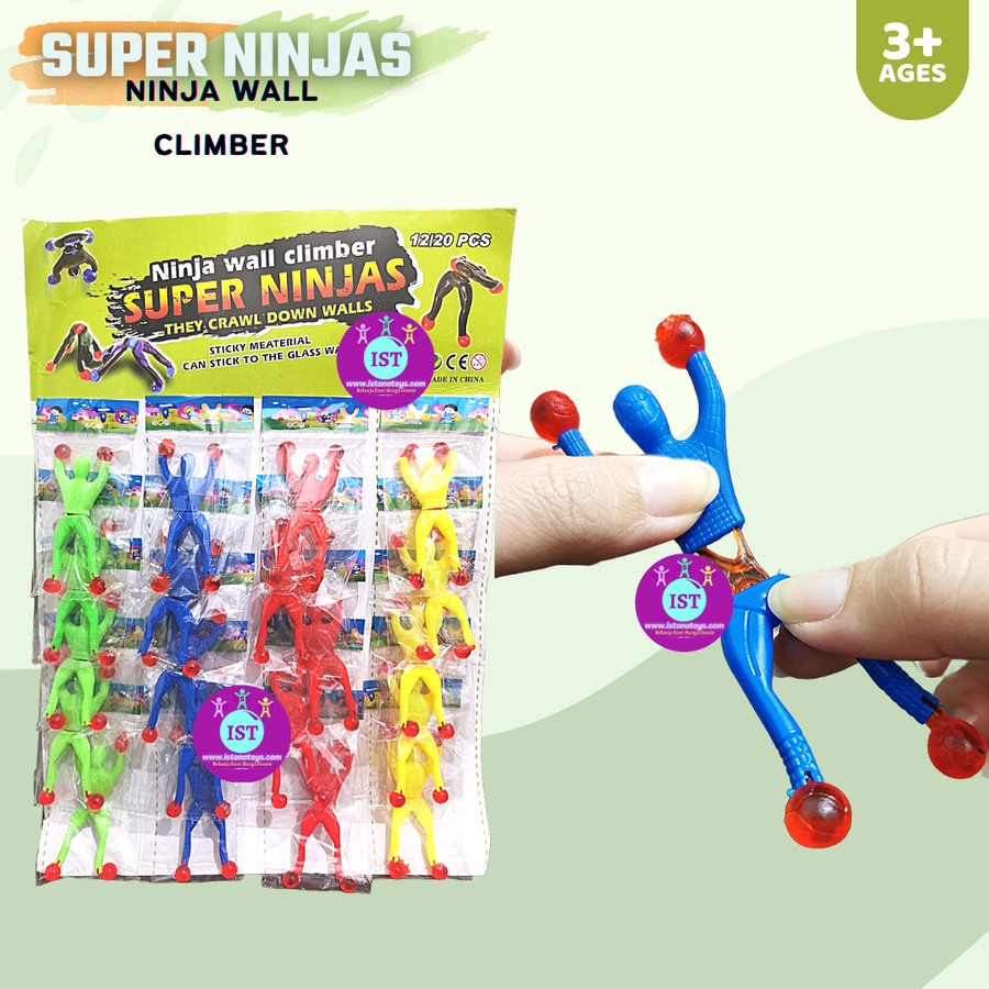Jual COM Mainan Sticky toys Ninja wall cilmbing / spider elastis panjat ...
