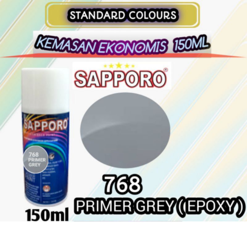 Jual 768 PRIMER GREY EPOXY SAPPORO STANDAR 150ml Cat Semprot Pylok ...