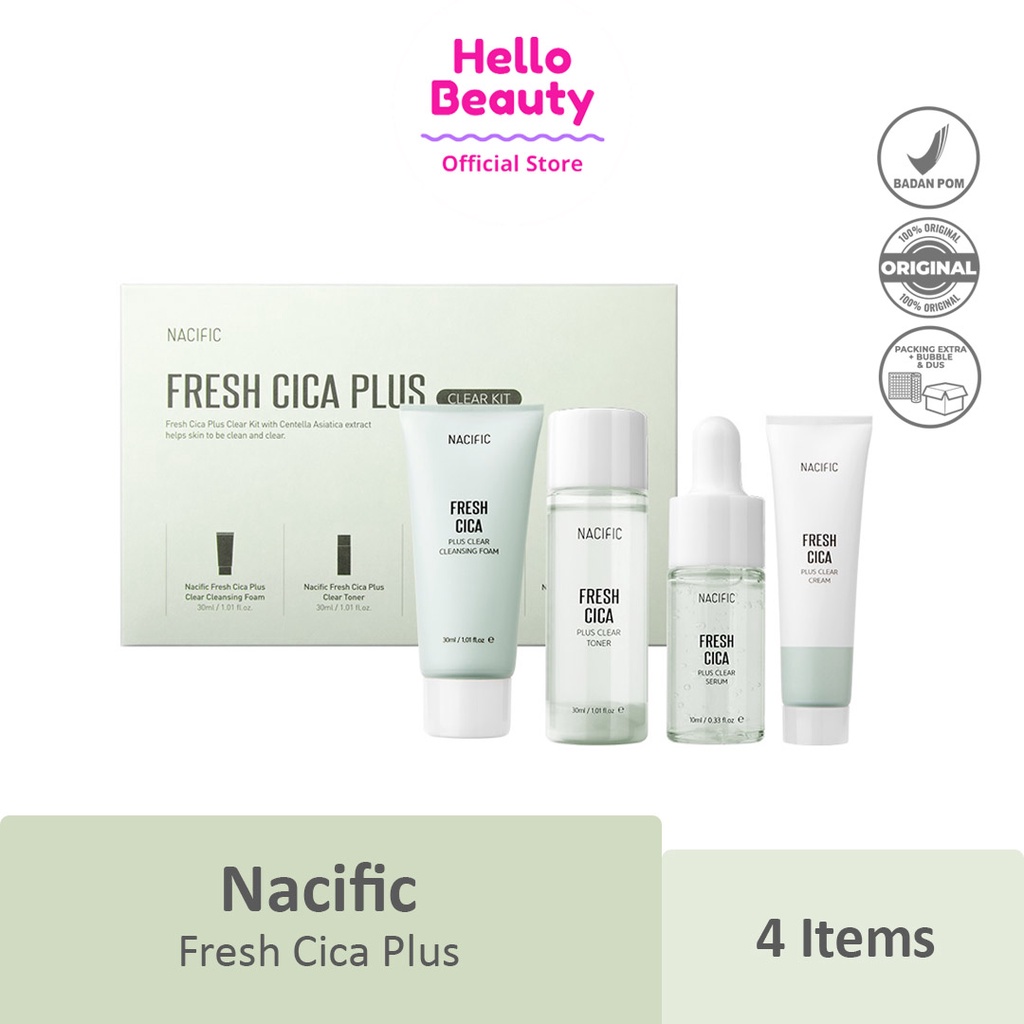 Jual NACIFIC Fresh Cica Plus Clear KIT (4 Items) | Shopee Indonesia