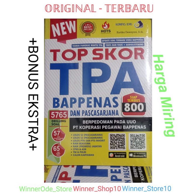 Jual BUKU NEW TOP SKOR TPA BAPPENAS-PASCASARJANA EDISI TERBARU ...