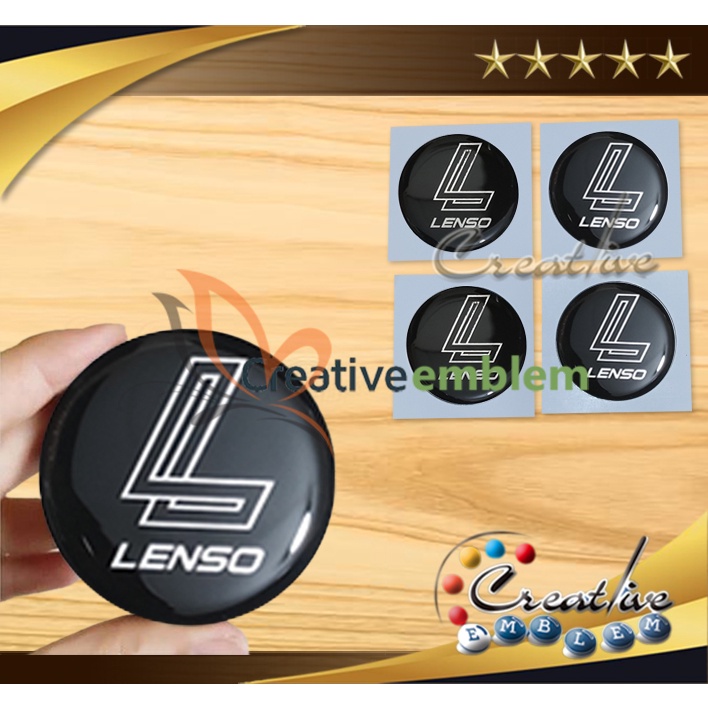 Jual Sticker Timbul Tutup Dop Velg LENSO Big 4 Pcs | Shopee Indonesia