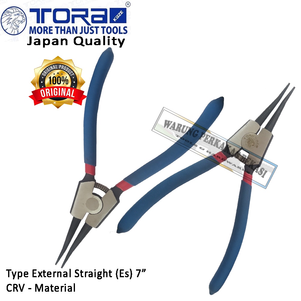 Jual TORA Tang Spi Snap Ring Snapring Lurus Tutup IS - Buka ES 7 ...
