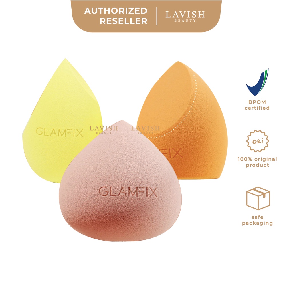 Jual GLAMFIX Blossom Beauty Sponge Orange // Peach // Lemon Beauty ...