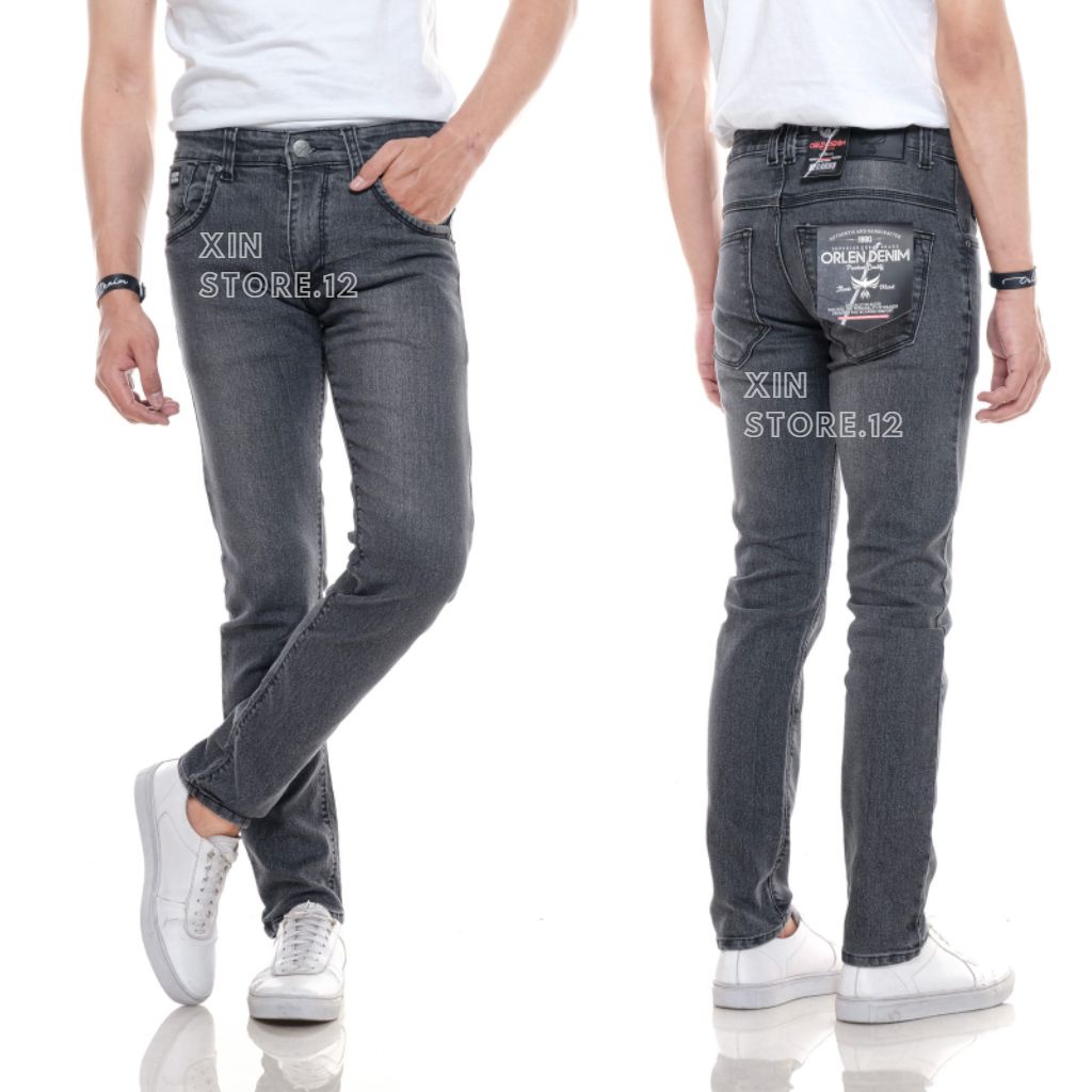 Jual Celana Jeans Pria Laki Laki Slim Fit Original Orlen Denim Stretch ...