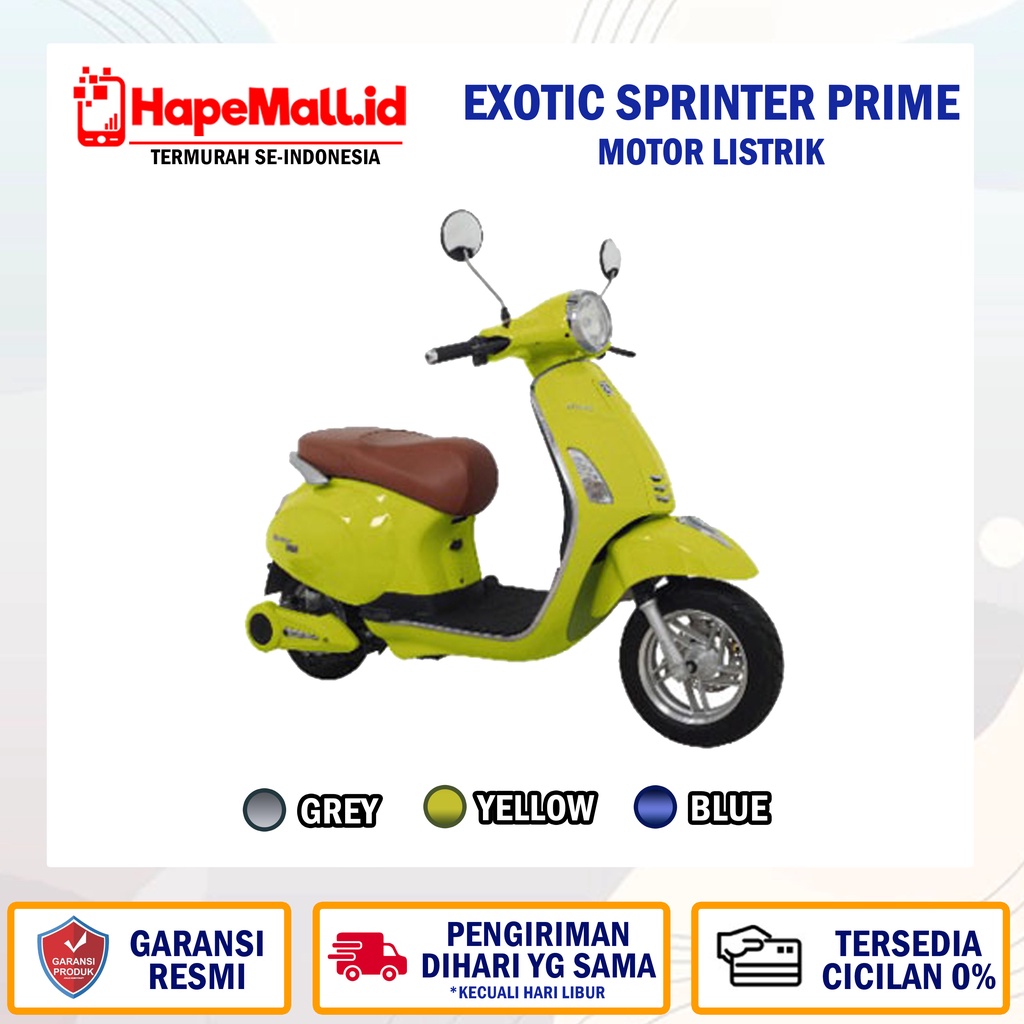 Jual EXOTIC E-MOTOR SPRINTER PRIME MODEL VESPA GARANSI RESMI | Shopee ...