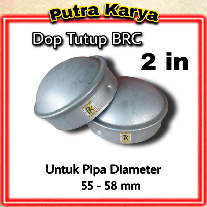Jual Dop tutup tiang pagar brc 2 inch Topi pipa galvanis dua in Ornamen ...