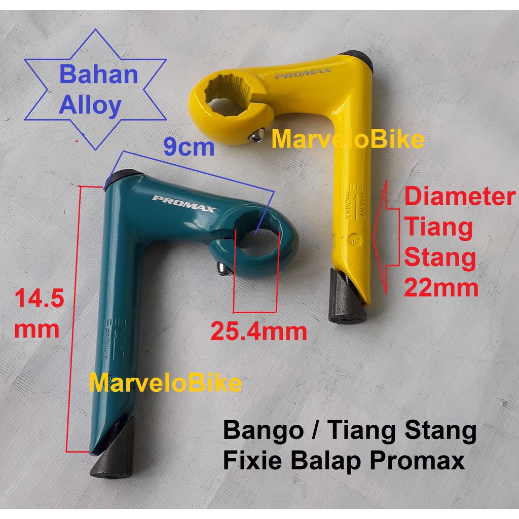Jual Quil Stem Bango Stem Bango Sepeda Balap Tiang Stang Fixie Promax ...