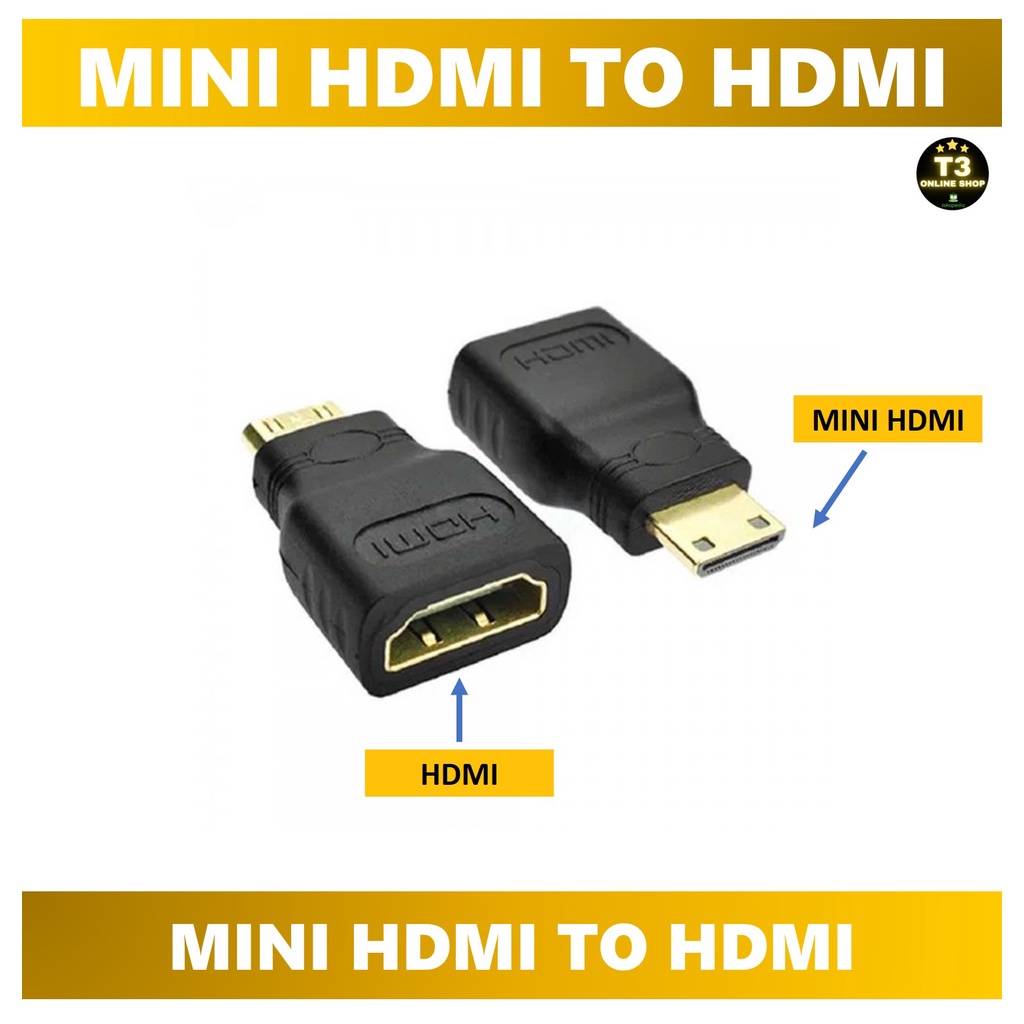Jual MINI HDMI to HDMI Converter Adapter Connector / hdmi to mini hdmi converter | Shopee Indonesia