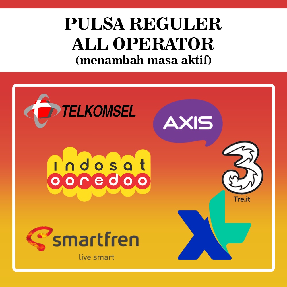 Jual Pulsa Reguler All Operator 30rb-50rb (menambah masa aktif ...