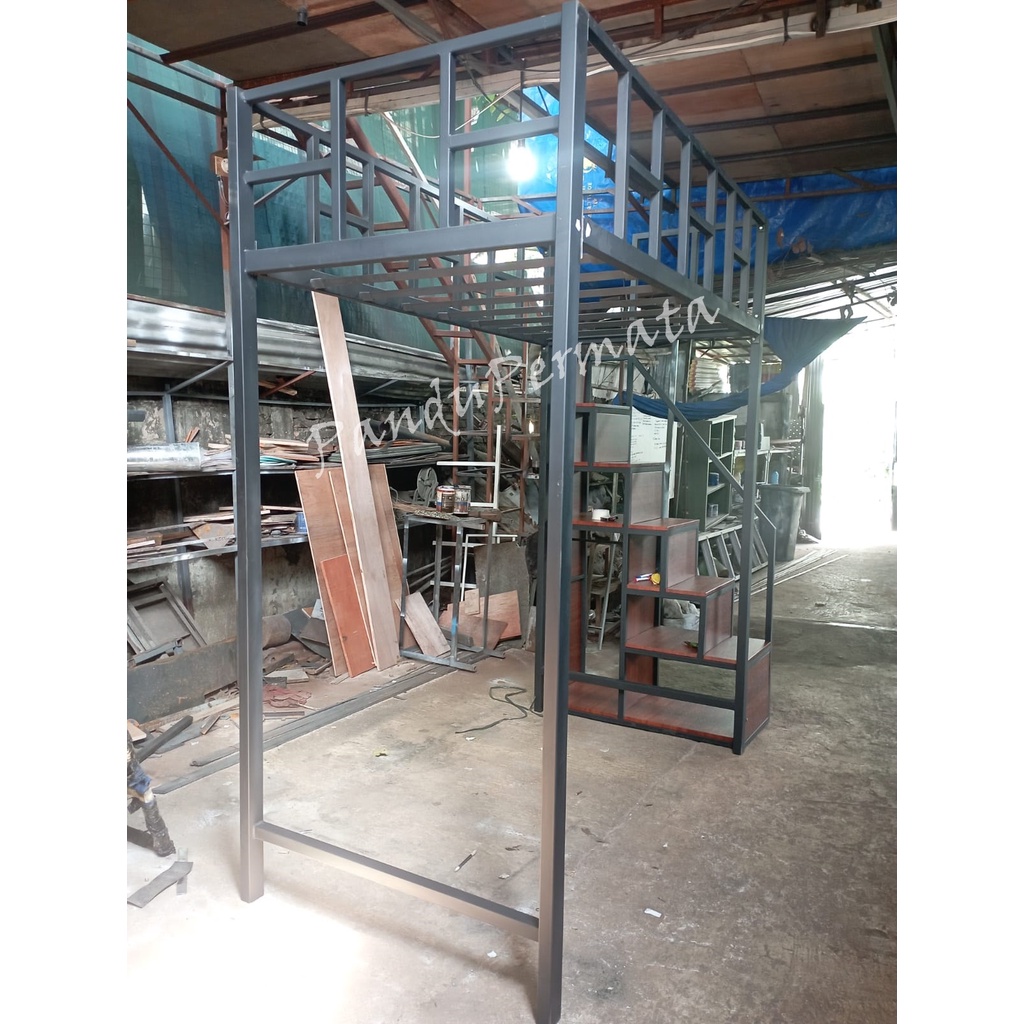 Jual Ranjang Besi Tingkat Minimalis Tangga Rak Full Lapis Kertasive ...