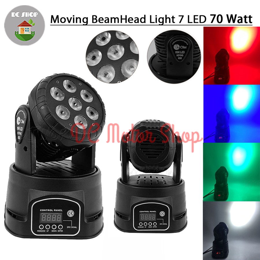 Jual Lampu Panggung Mini Stage Moving Head LED 7x10W Moving Beam ...