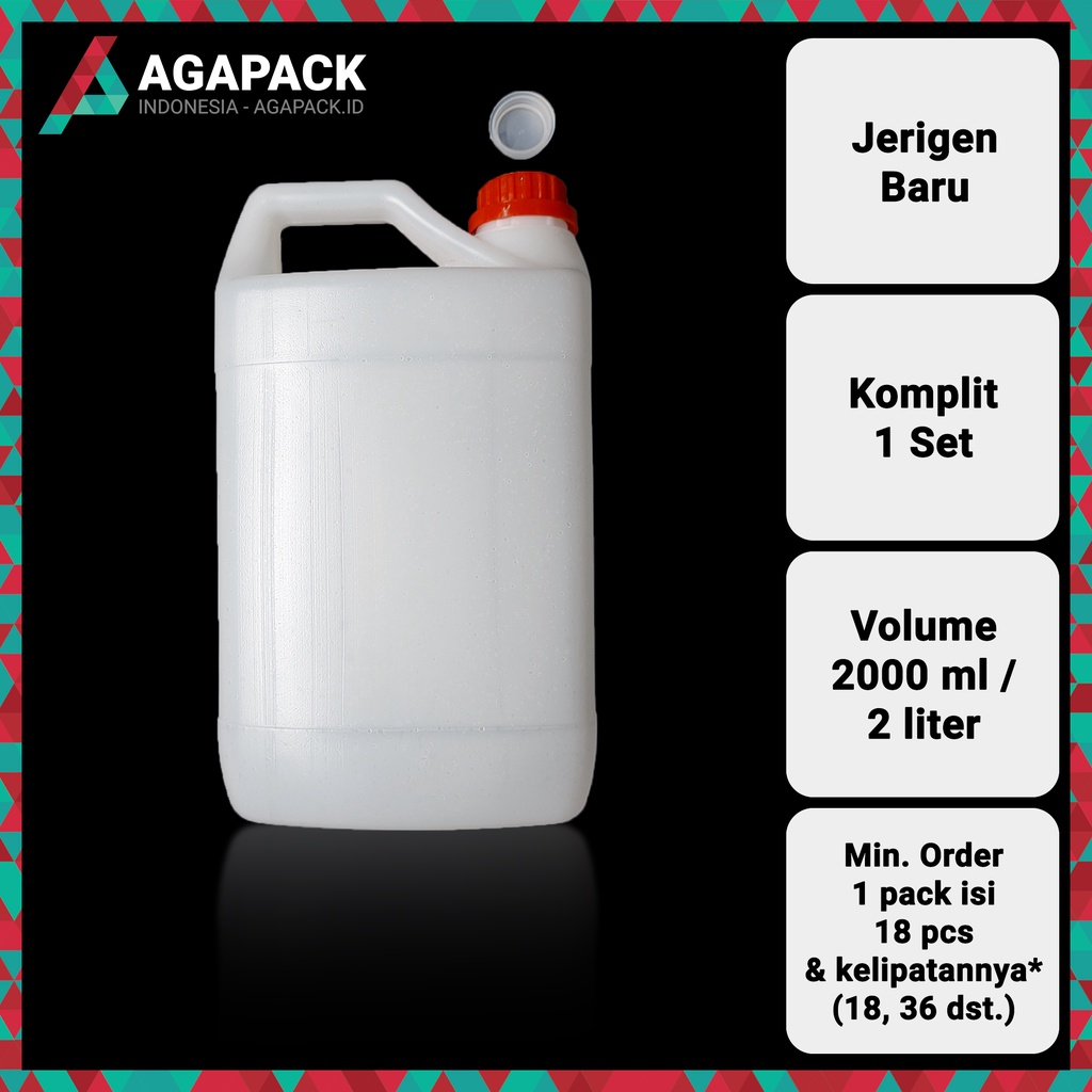 Jual Jerigen 2 Liter Baru Plastik 2Liter 2L HDPE | Shopee Indonesia
