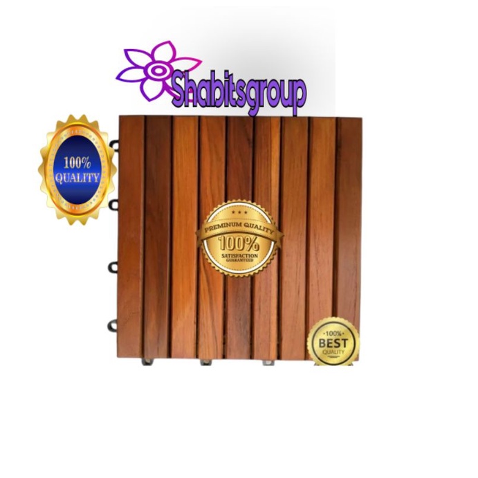 Jual promo (BISA COD) decking kayu motif lurus 100x100 lantai kayu ...