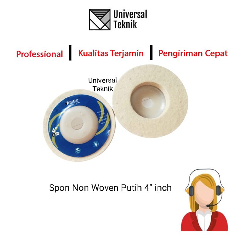 Jual Spon poles putih 4' non woven 4 inch Gerinda poles stainless ...