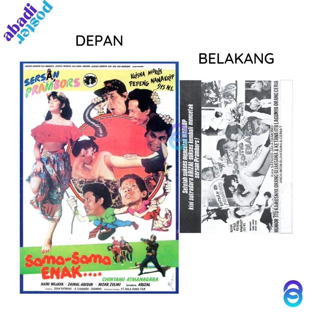 Jual poster film lawas sama sama enak - poster sys ns - krisna muklis pepeng nana krip | Shopee ...