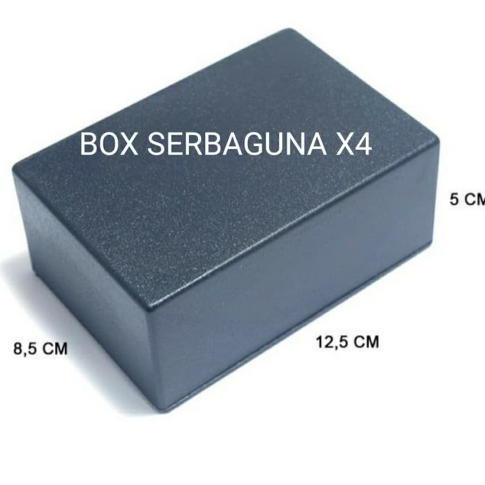 Jual Box X4 Hitam Enclosure Kotak Plastik Elektronik Serbaguna BOX X 4 ...