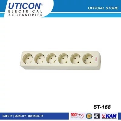 Jual Stopkontak Power Outlet Uticon 1L 2L 3L 4L 5L 6L ST168 / ST 168 6L / Stop Kontak 6L 6lubang ...