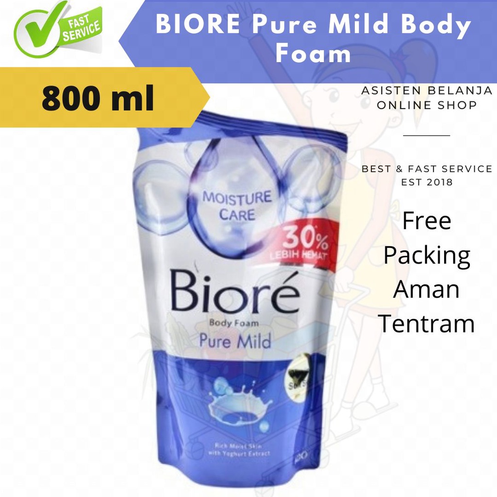 Jual BIORE Body Foam Pure MIld Refill 800ml 800 ml Body Wash Sabun Mandi | Shopee Indonesia
