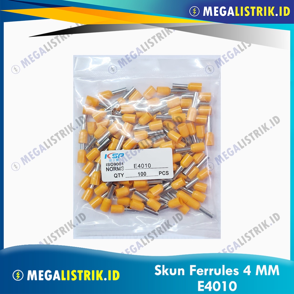 Jual KSP SKUN FERRULES 4 MM / SKUN KABEL FERULES 4MM / INSULATED END ...