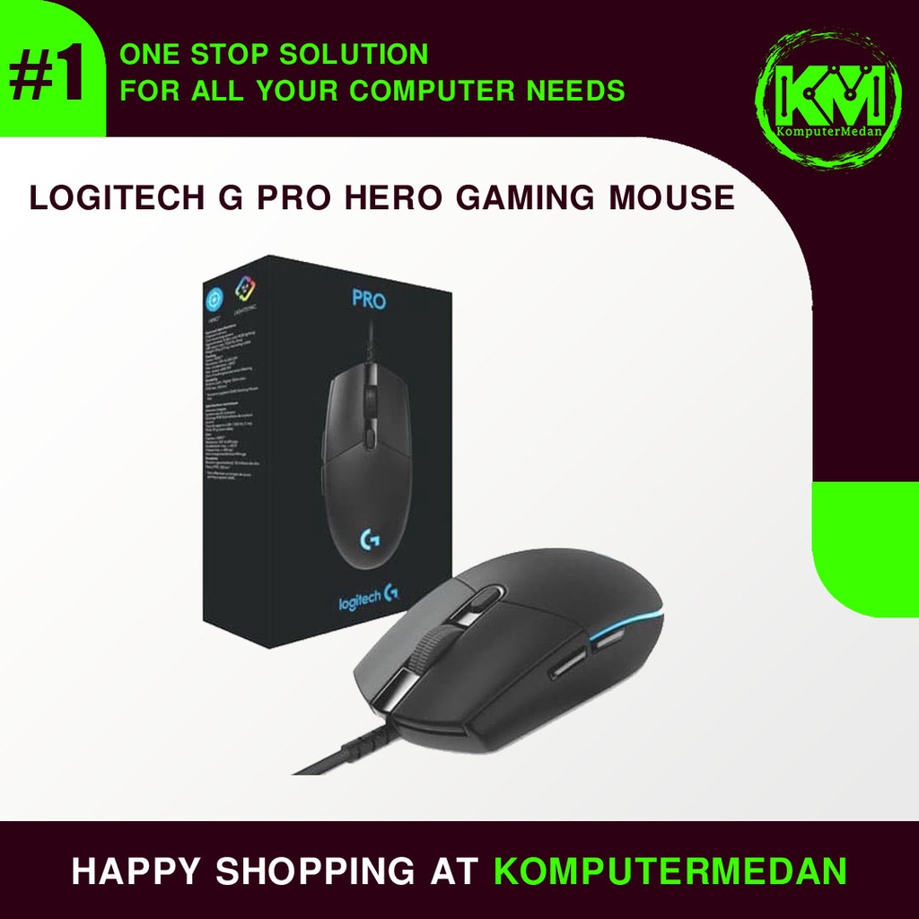 Jual Logitech G Pro Mouse Gaming Wired RGB with Sensor HERO 25K DPI for ...