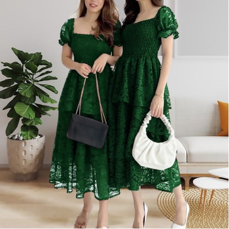 Jual Gaun dress hijau slim cewek wanita pesta kondangan modis elegan ...