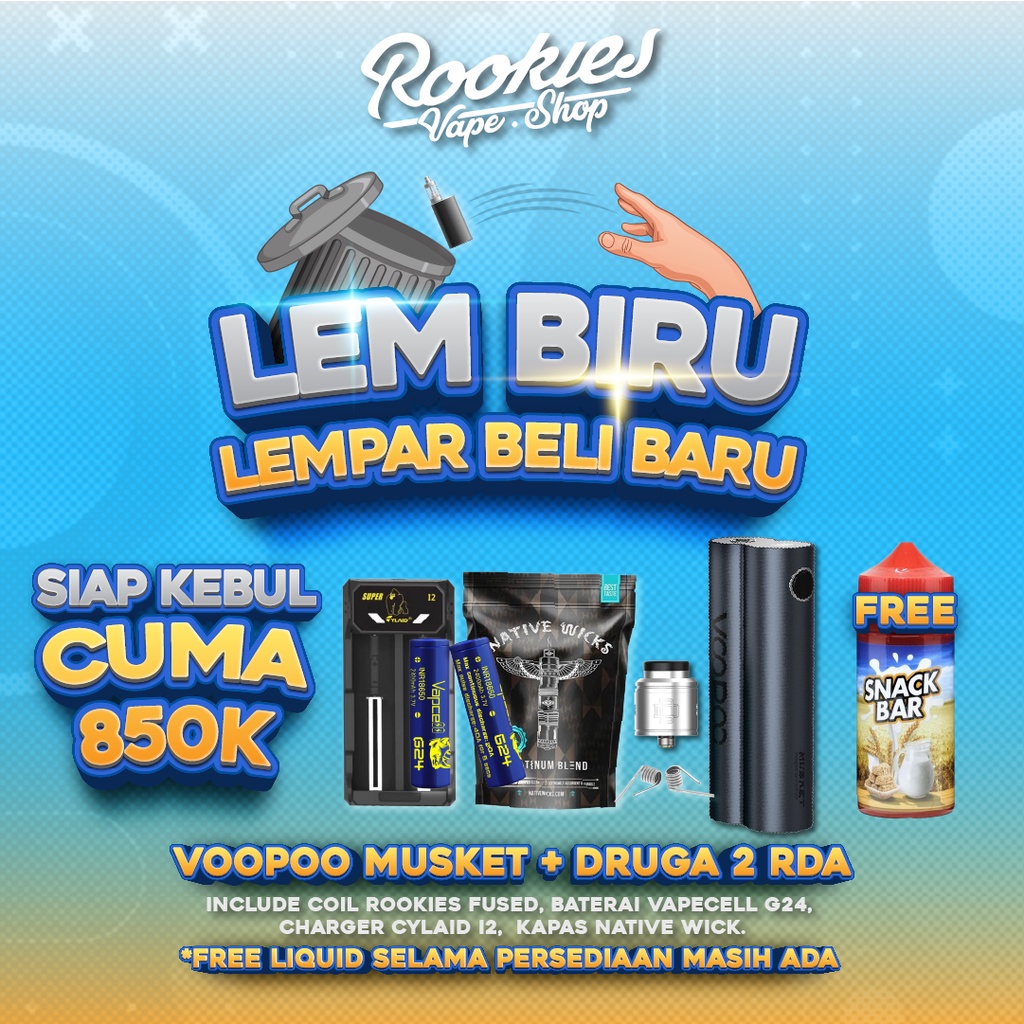 Jual Paket Siap Kebul Lengkap Mod Vape RDA Battery Charger Liquid LEM ...