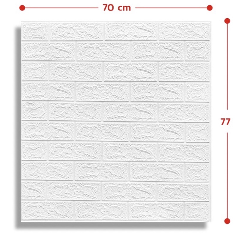 Jual [READY] WALLPAPER FOAM DINDING RUMAH KAMAR 70 X 77 CM / WALPAPER DINDING TEBAL Motif BATA ...