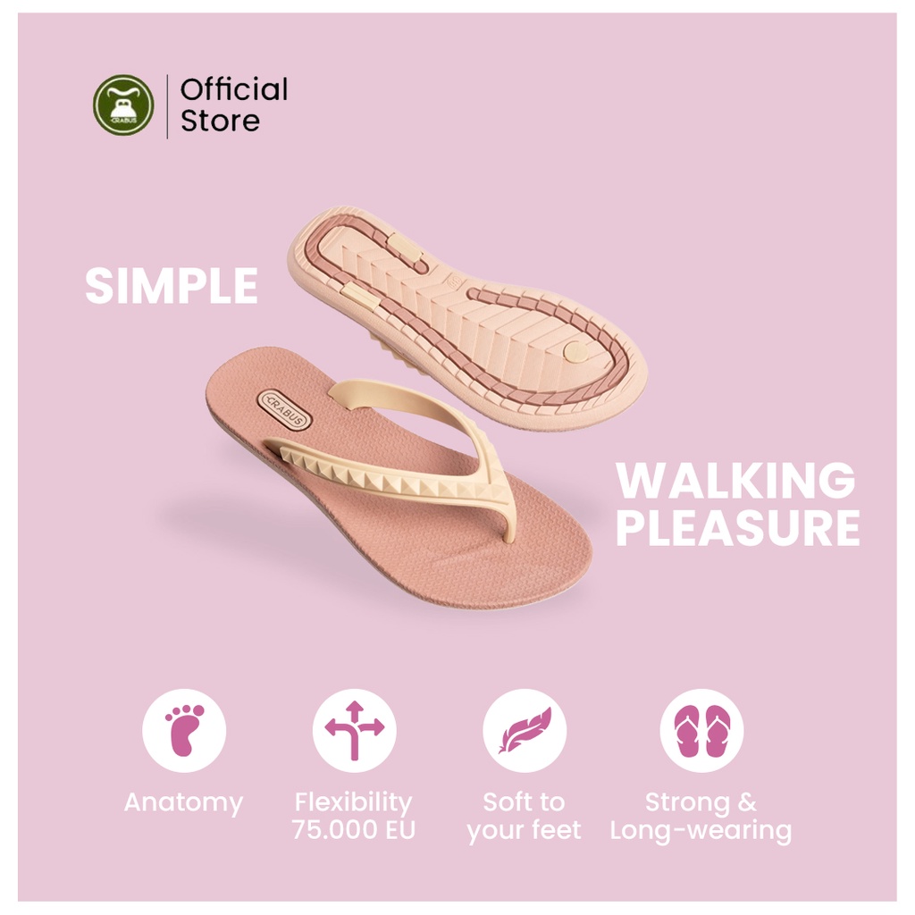 Jual Sandal Wanita Crabus - BELLA (Pink Sand) | Shopee Indonesia