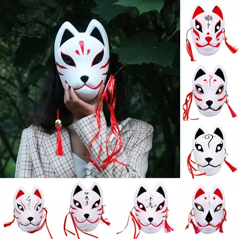 Jual [3KUNI] Kitsune Mask Full Face | Shopee Indonesia